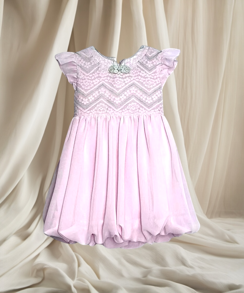 CNY 2025 Spring Lace Series – Baby Girl Cheongsam – Pink Heart